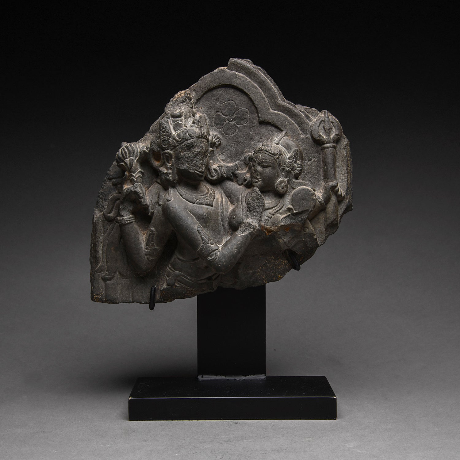 Pala Blackstone Stele Fragment featuring Shiva and Parvati ...