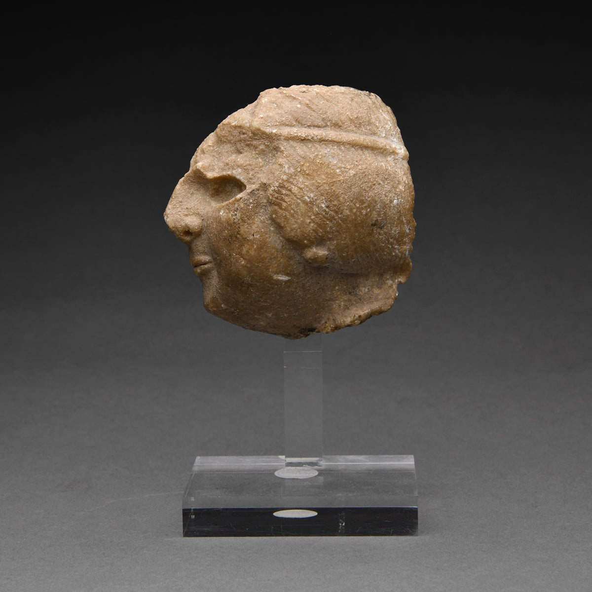 Sumerian Limestone Female Head – monumentgalleryla